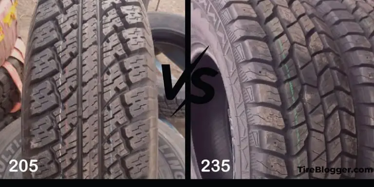 205 vs 235 Tires - Comparison TABLE