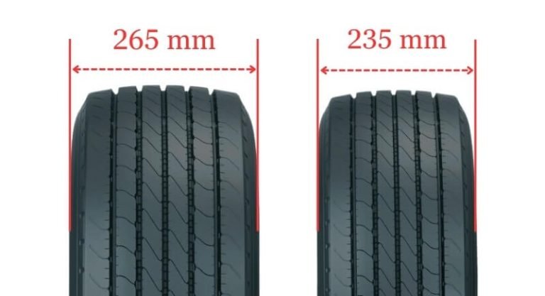 235 Vs 265 Tires - Comparison TABLE