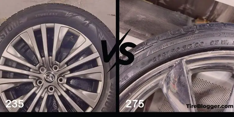 235 vs 275 Tires - Comparison TABLE
