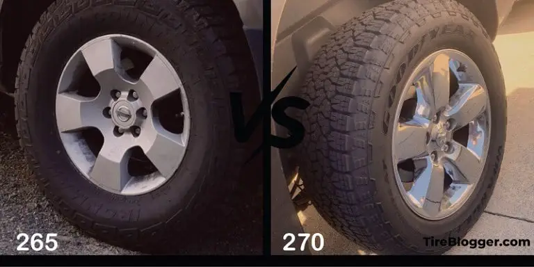 265 vs 270 Tires - Comparison TABLE