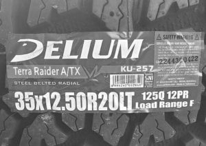 Tire Size 35x12.50r20 in Metric - TABLE Chart